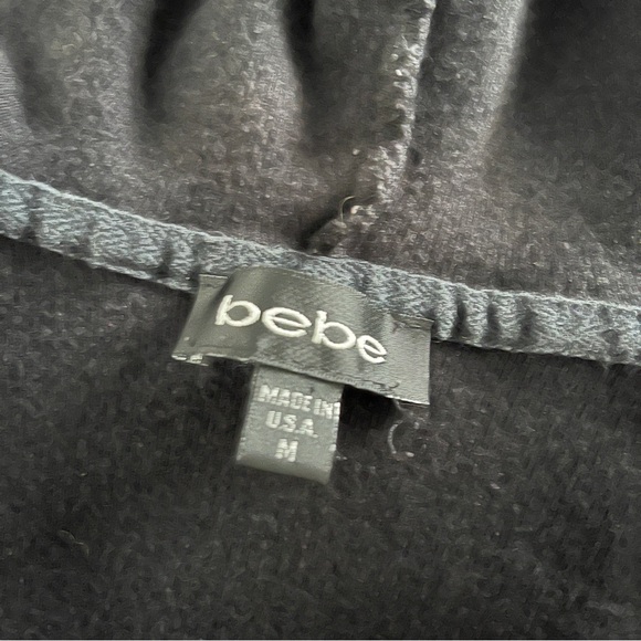 bebe | Tops | Vintage Bebe Rhinestones Black Hoodie Y2k 200s | Poshmark